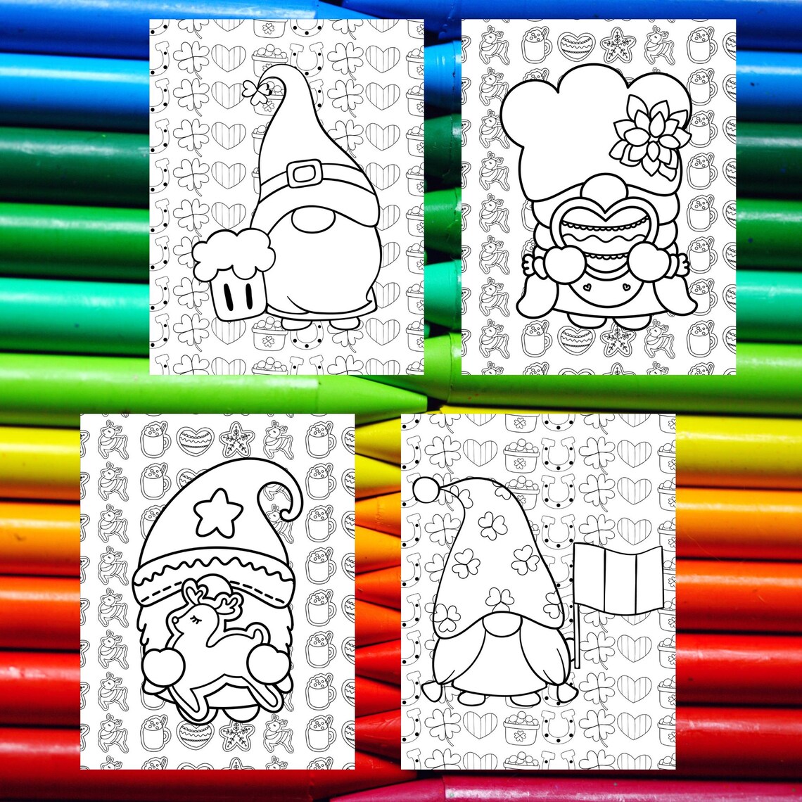 Winter Gnome Coloring Pages (PDF) | Christmas & Holiday Seasonal ...