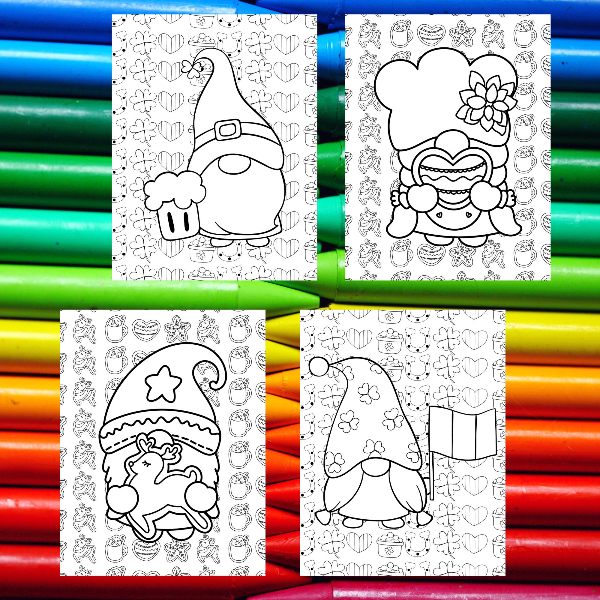 Winter Gnome Coloring Pages (PDF) | Christmas & Holiday Seasonal ...