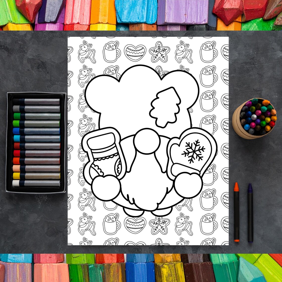 Winter Gnome Coloring Pages (PDF) | Christmas & Holiday Seasonal ...