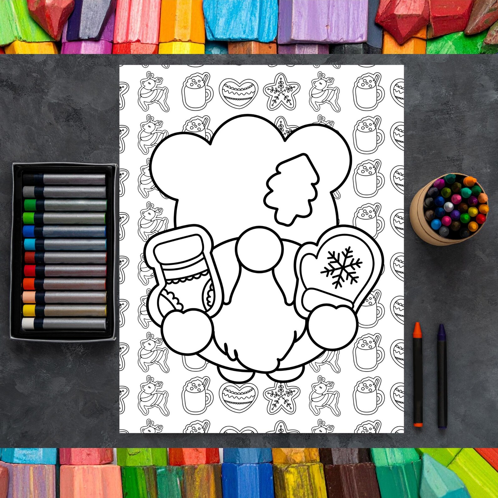 Winter Gnome Coloring Pages (PDF) | Christmas & Holiday Seasonal ...