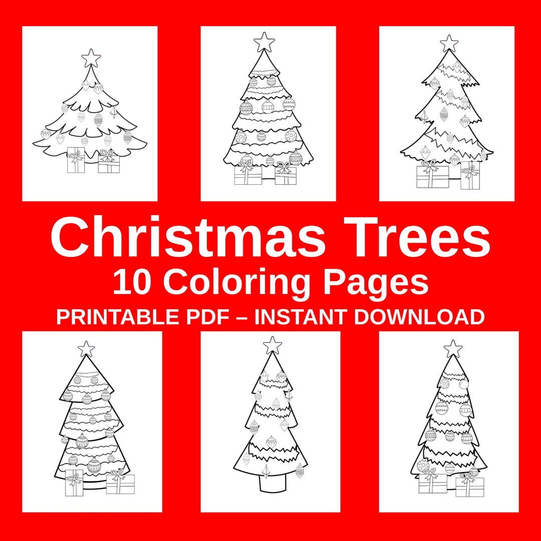 Christmas Tree Coloring Pages | Holiday Sheets for Kids | Winter ...