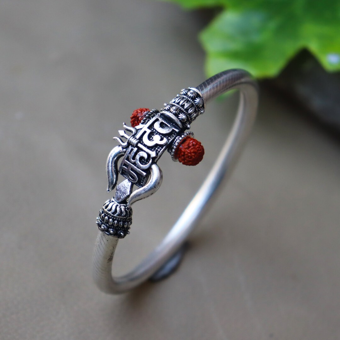Indian Devotees Om Mahadev Trishul Bangle, Indian Jewellery Adjustable ...