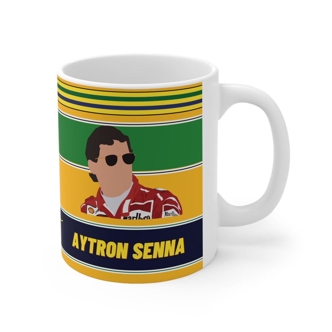 Senna Tribute Mug: Celebrate Racing Legend Ayron Senna - Etsy