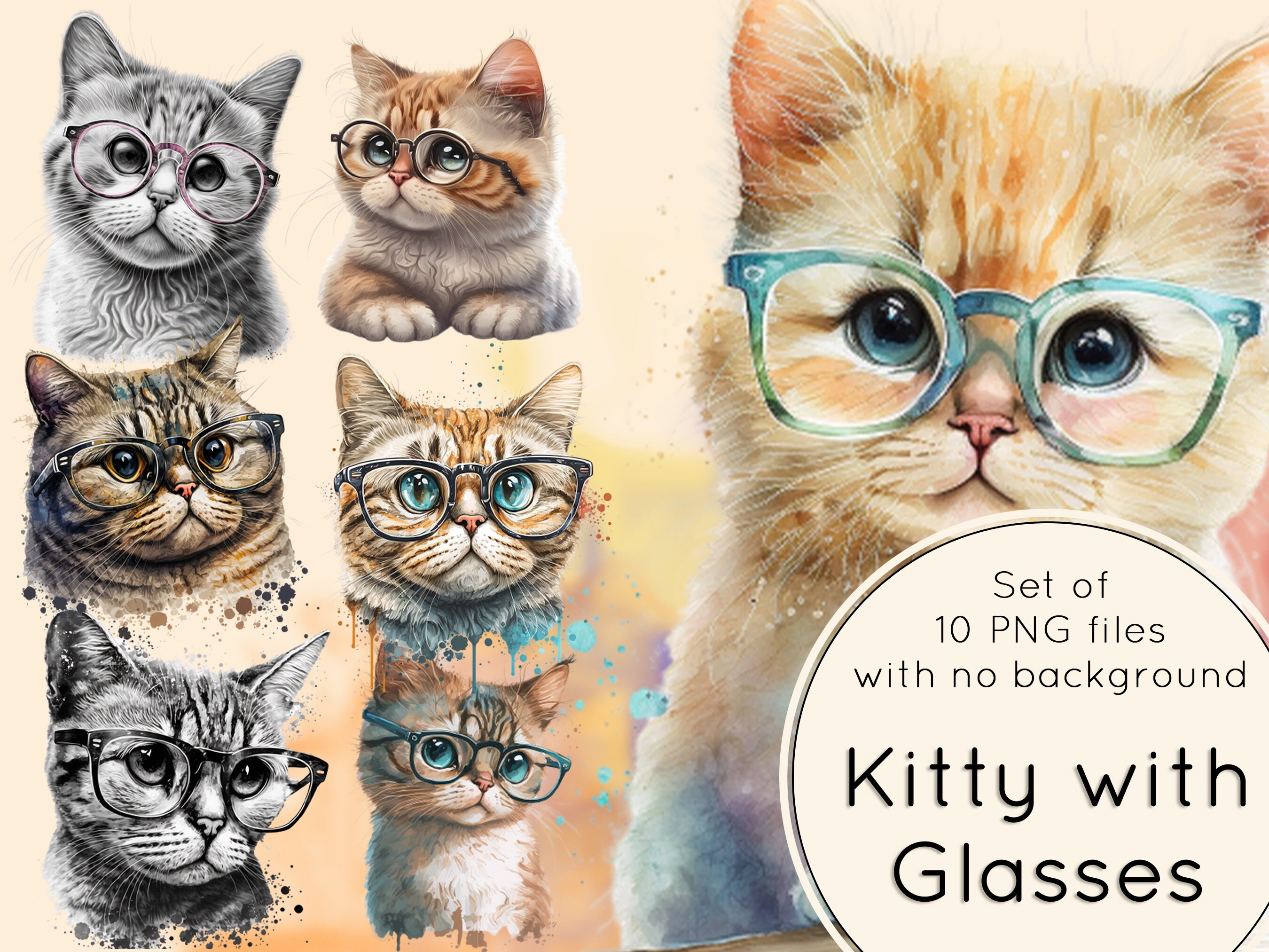 Hello Kitty Nerd Glasses With Bow And Whiskers