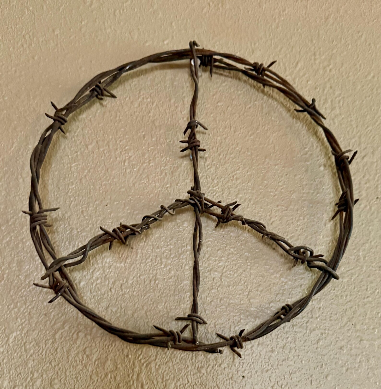 Barbed Wire Peace Symbol - Etsy