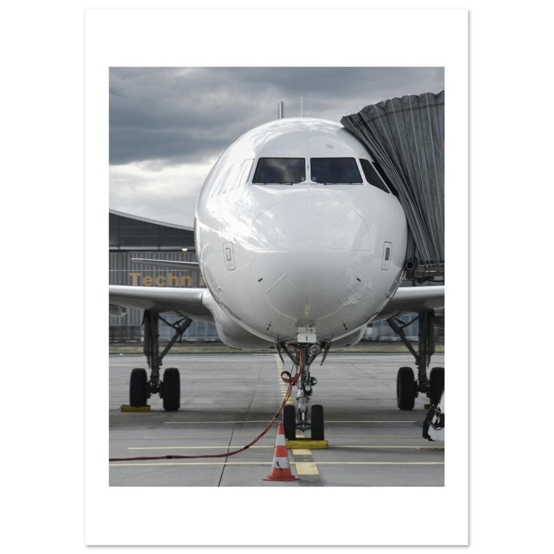 Front View Airplane Poster A321 Frankfurt Print Wall Art - Etsy