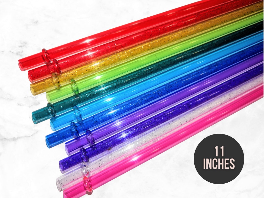 Glitter Straw Translucent Straw Tumbler Replacement Straw - Etsy
