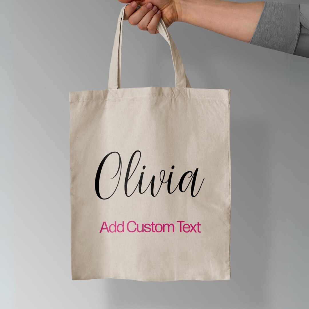 Personalized Name Bag Custom Name Tote Bag Custom Tote Shopper Women ...