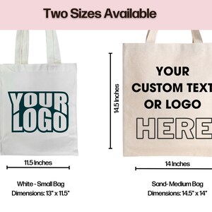 Custom Tote Bag Custom Logo Bag Custom Text Tote Bag Bulk Personalized ...