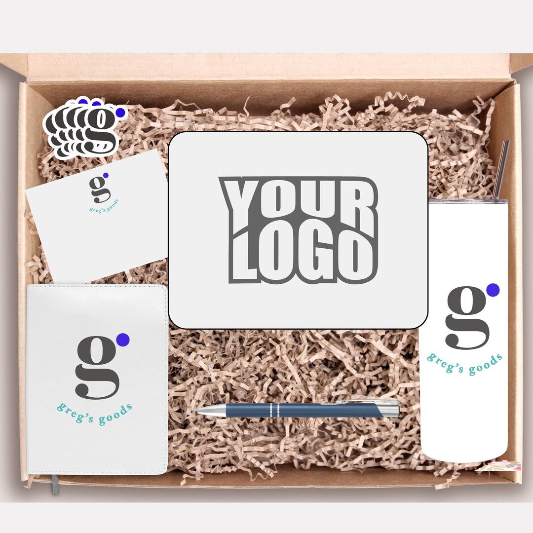 Custom Employee Swag Box With Tumbler and Straw Personalized Notebook ...