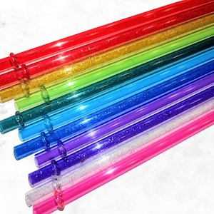 Glitter Straw Translucent Straw Tumbler Replacement Straw Reusable ...
