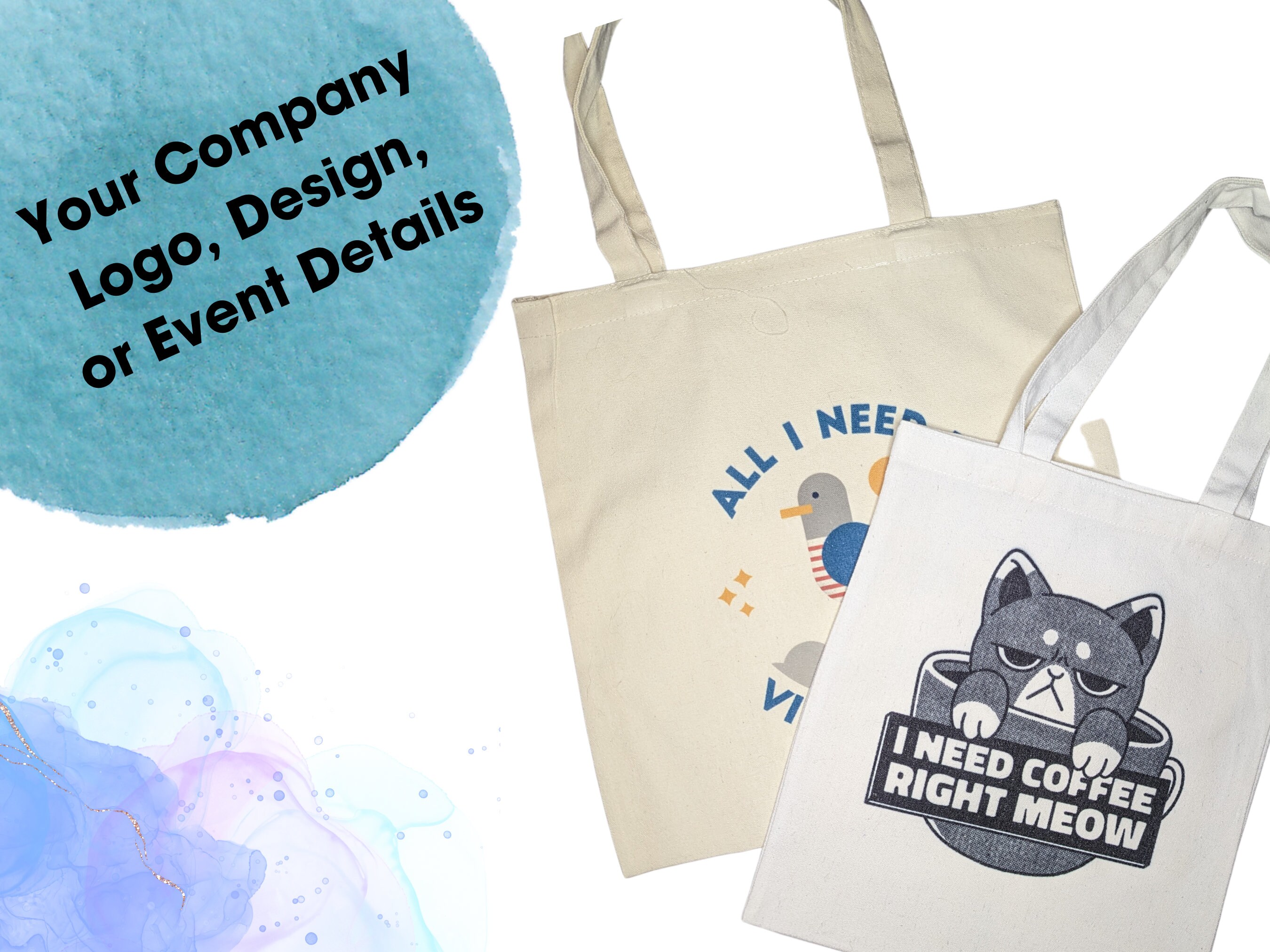 Custom Tote Bag Custom Logo Bag Custom Text Tote Bag Bulk Personalized ...