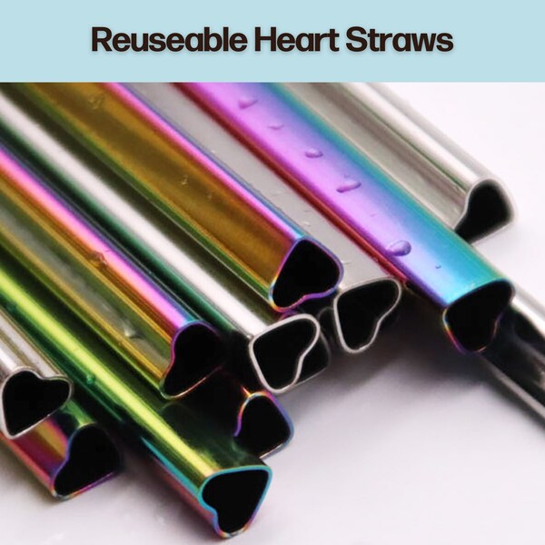 Heart Straws - Etsy