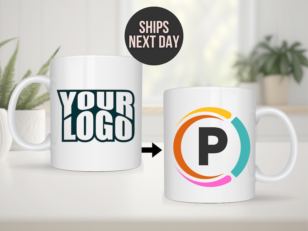 Custom Logo Mug Entrepreneur Gift Custom Text Mug Logo Mug Marketing ...