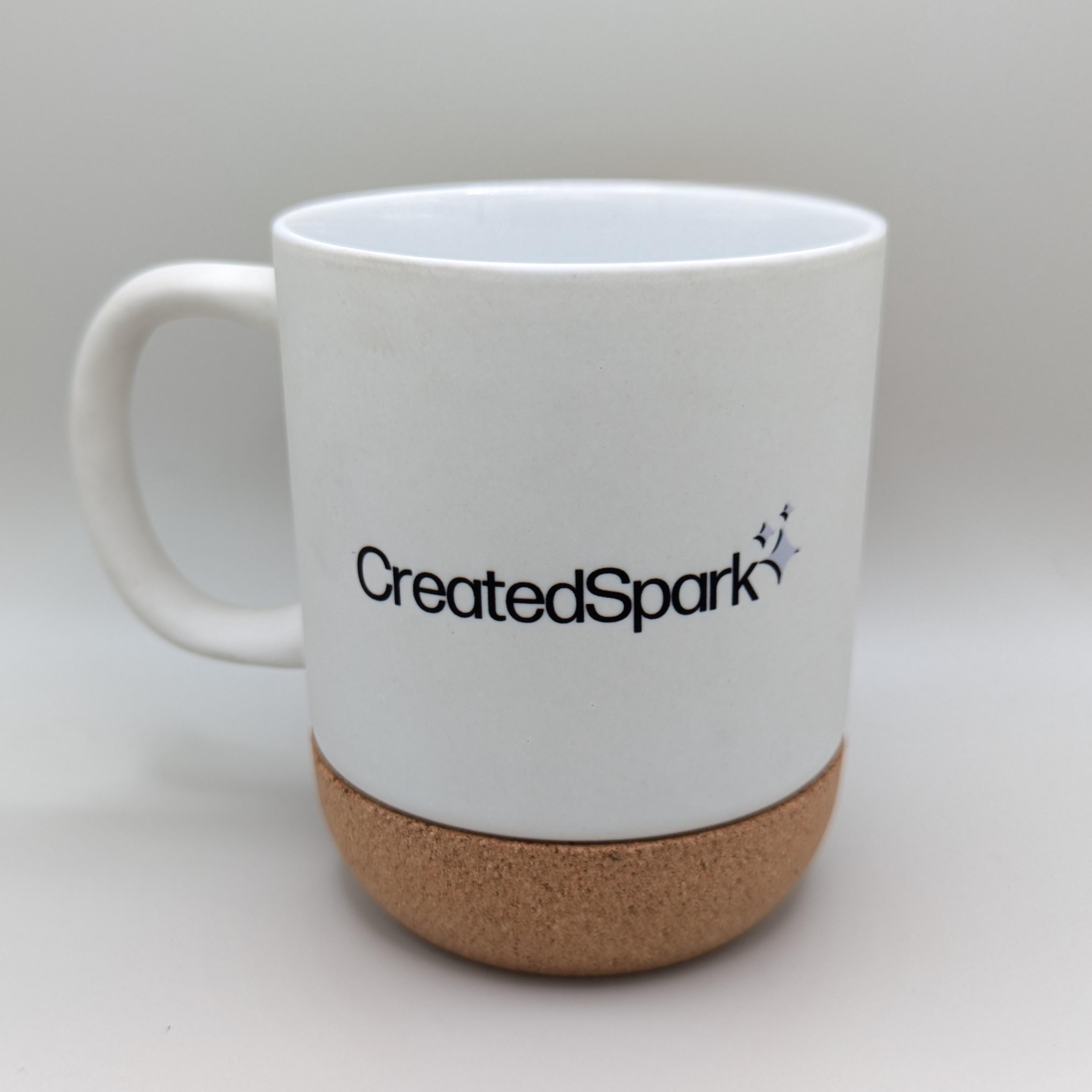 Custom Coffee Cup White Matte Mug Cork Bottom Mug Personalized Coffee ...