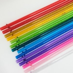 Glitter Straw Translucent Straw Tumbler Replacement Straw Reusable ...