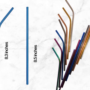 Metal Straw Iced Coffee Cup Straw Tumbler Replacement Straw Reusable ...