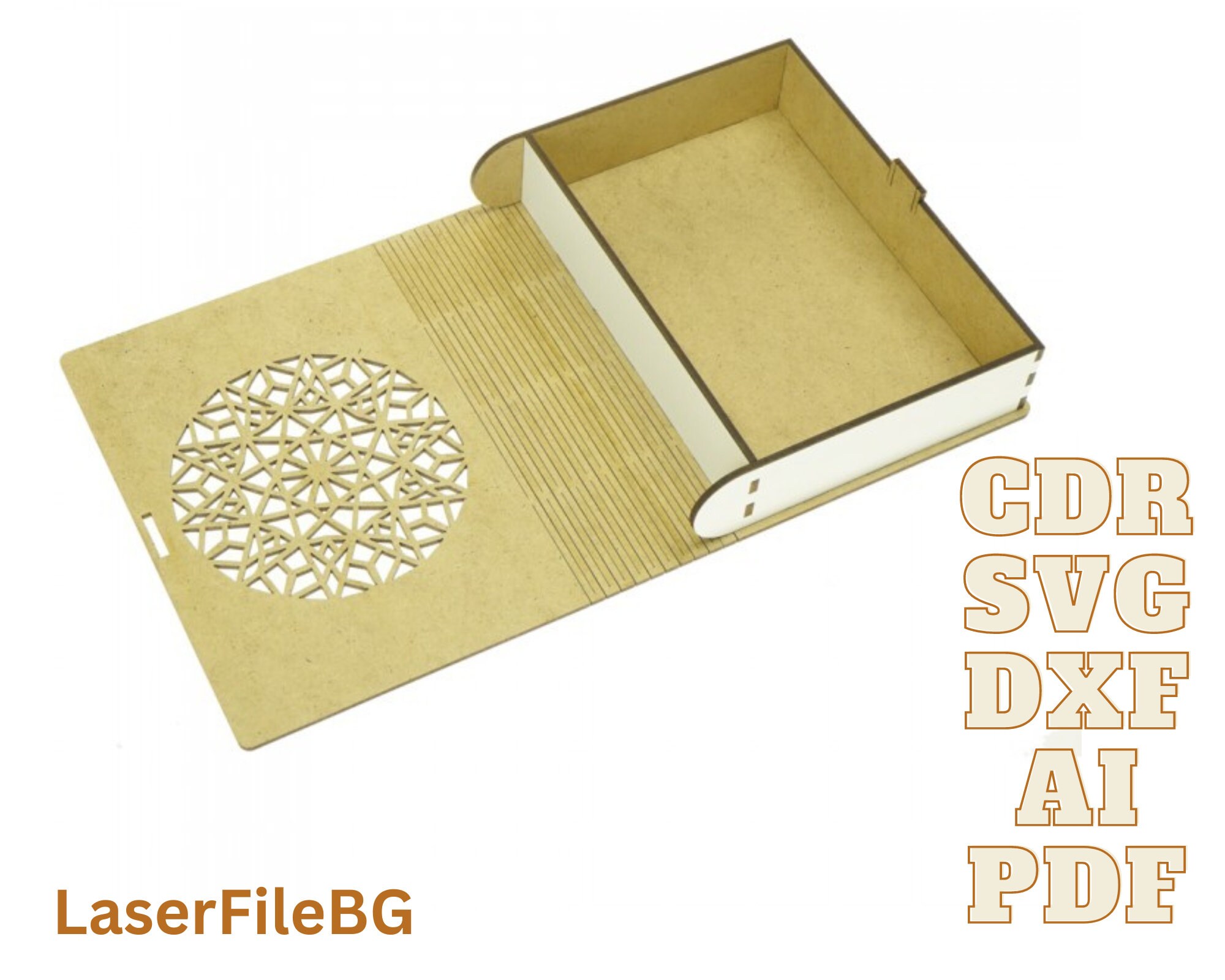 Living Hinge Box, Flexible Vector Files for Laser Cutting, Wooden ...