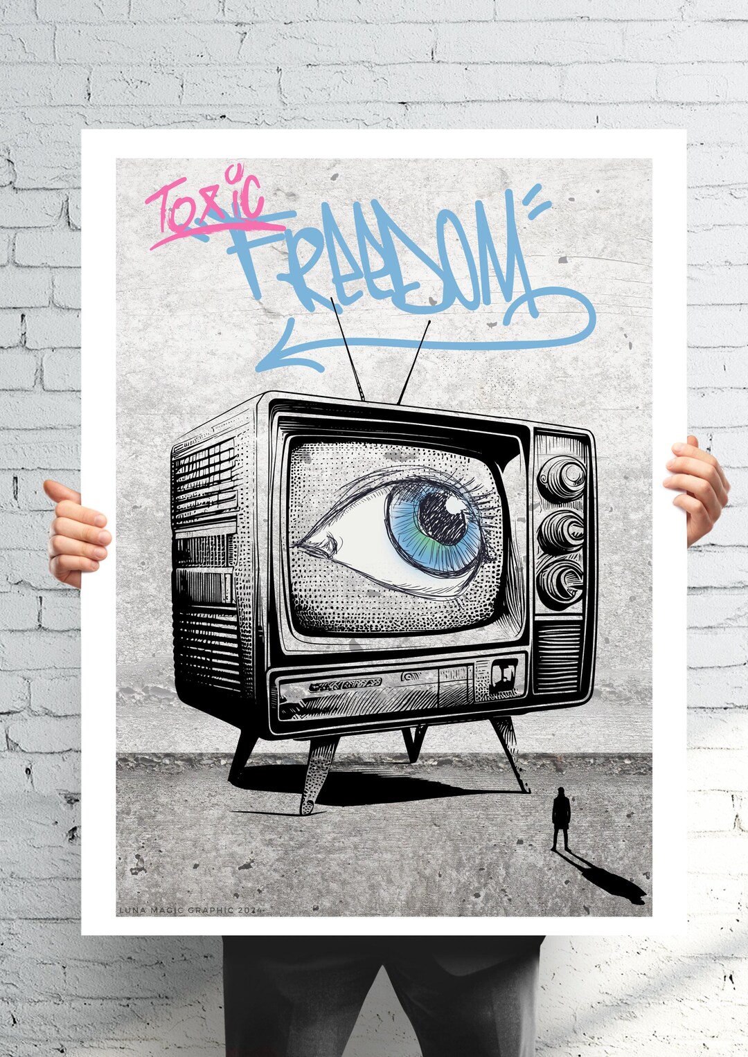Digital PNG Art: Toxic Freedom A Bold Metaphor for Awareness Poster ...