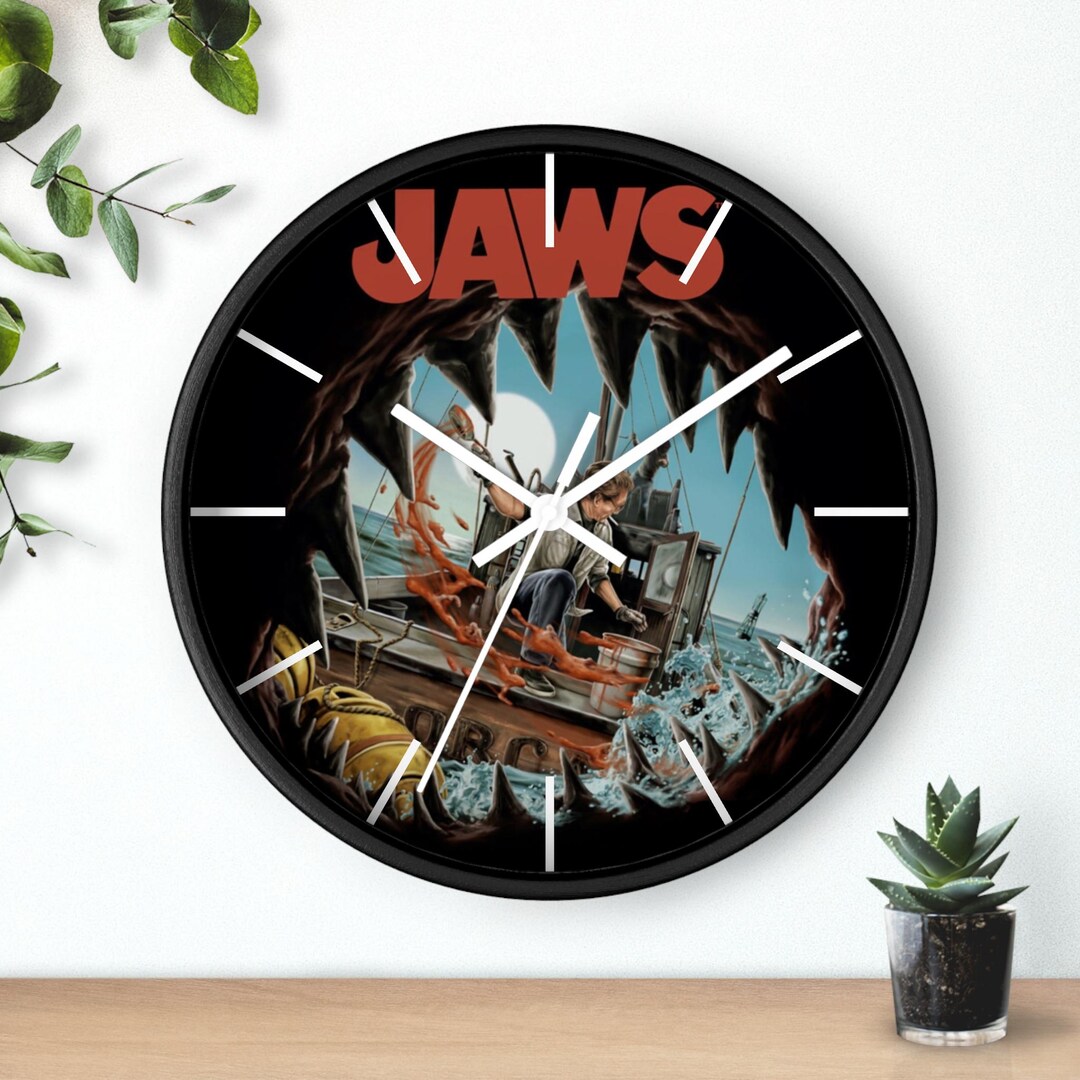 Jaws Movie Wall Clock: Unique Silent Wall Decor With Iconic Design - Etsy