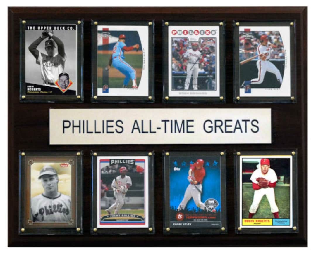 Philadelphia Phillies MLB All Time Greats 8 Card Plaque - Etsy