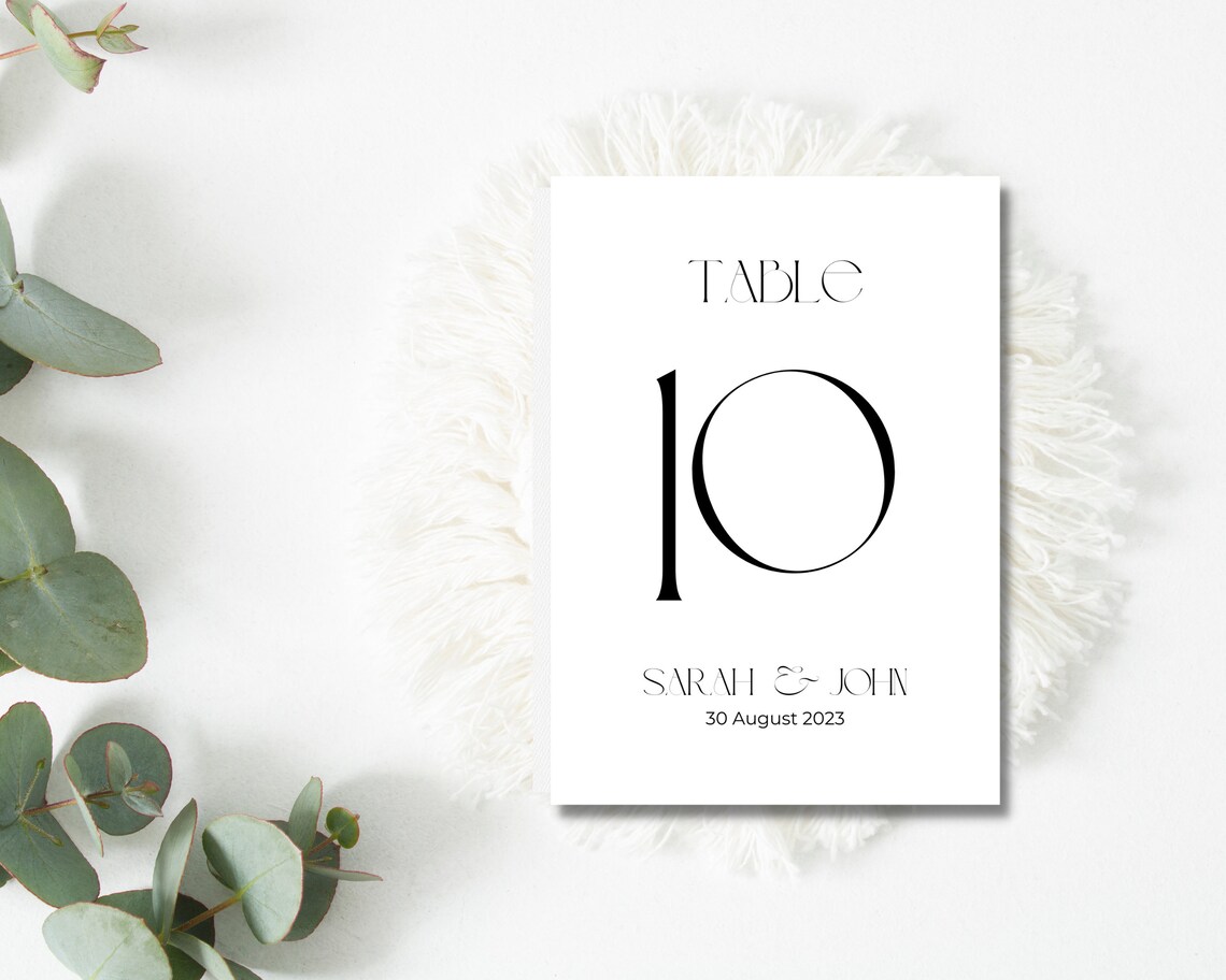 Wedding Table Chart Numbers Printable, Table Chart Template, Table ...