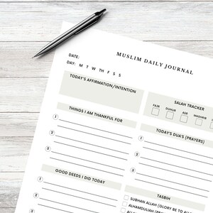 The Muslim Daily Journal - Printable Salah Tracker, Salah Journal, Duaa ...