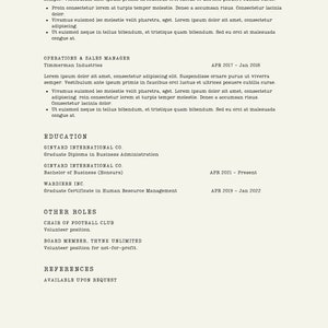 Editable Resume CV Template, Business Development Manager, Corporate ...
