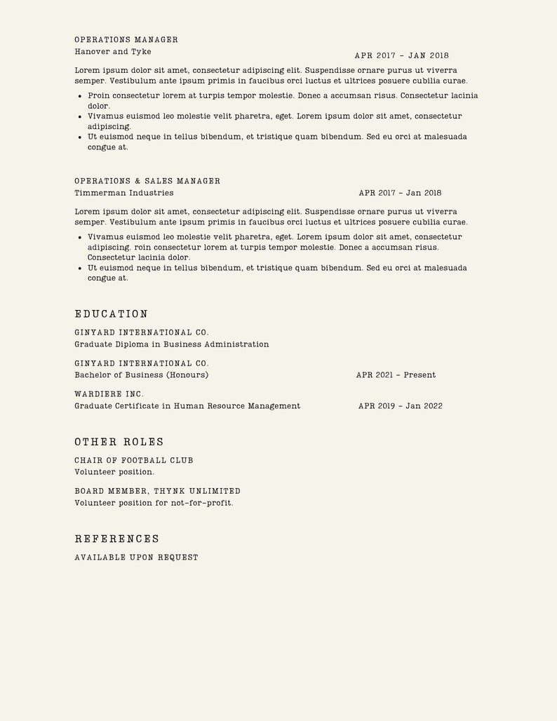 Editable Resume CV Template, Business Development Manager, Corporate ...