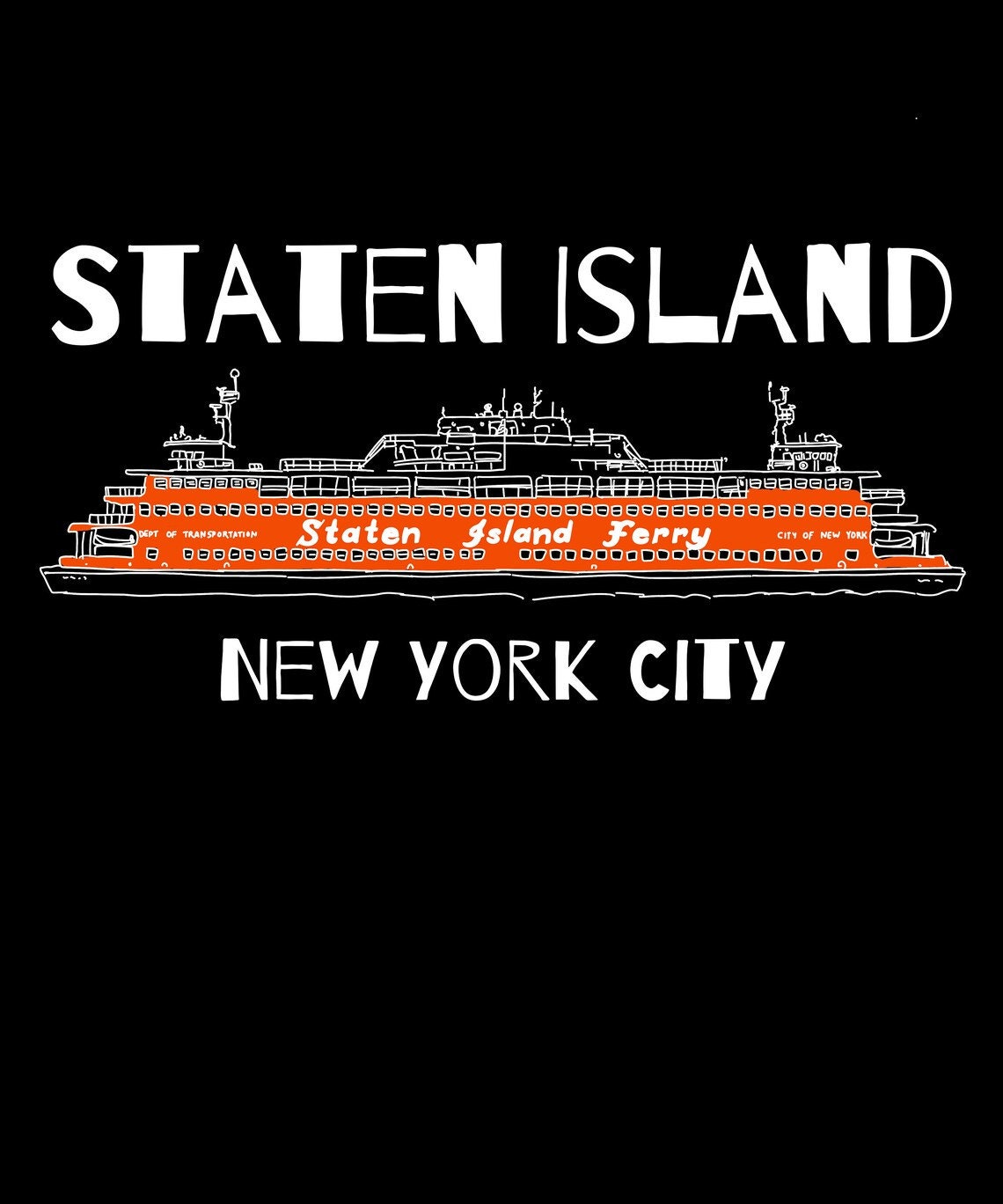Staten Island Ferry / New York City Shirt / Staten Island Shirt / Retro ...