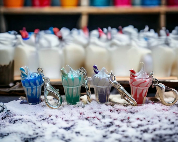 Milkshake Charm Stitch Markers Knitting/crochet Keychain Necklace Set ...