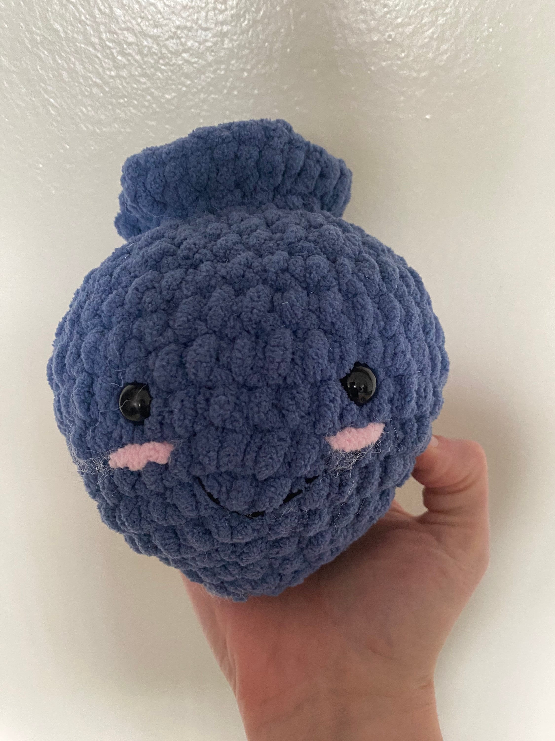 Happy Blueberry Crochet Plushie Handmade Amigurumi - Etsy