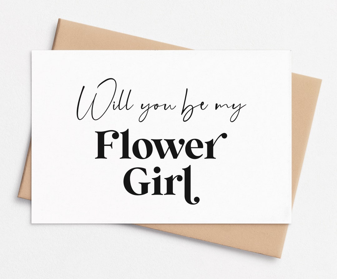 Flower Girl Proposal Card, Will You Be My Flower Girl, Card for Flower ...