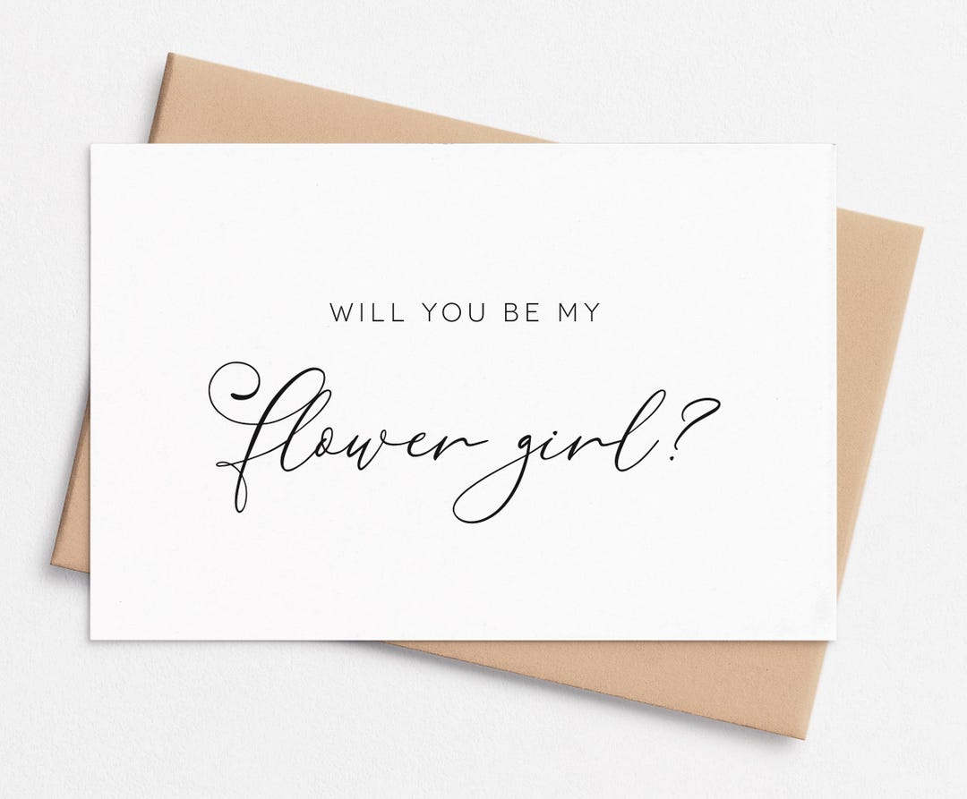 Flower Girl Proposal Card, Will You Be My Flower Girl, Wedding Card ...