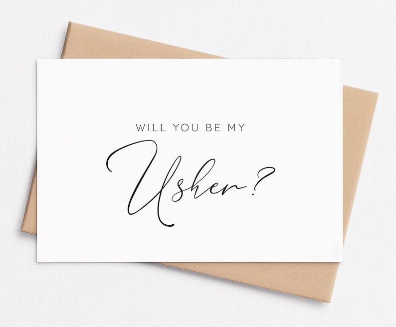 Usher Proposal Card, Will You Be My Usher, Wedding Card, Wedding Party ...