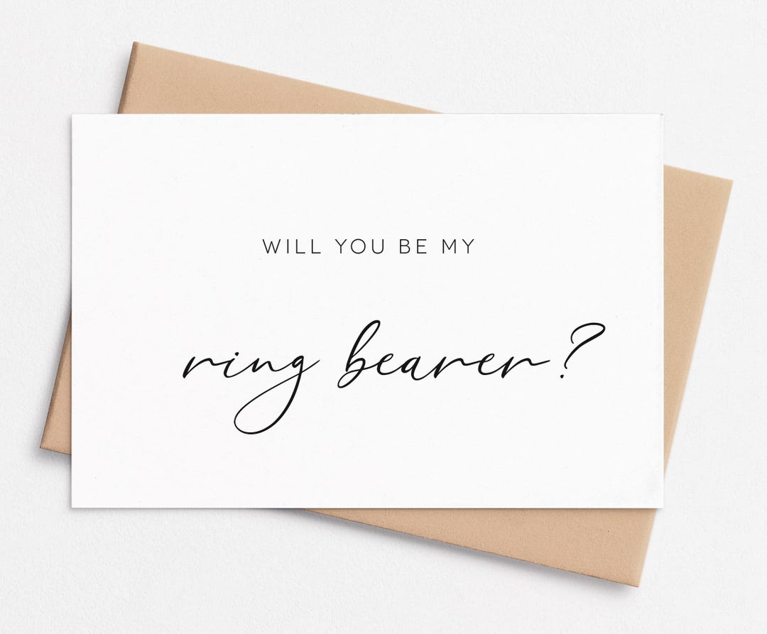 Ring Bearer Proposal Card, Will You Be My Ring Bearer, Wedding Card ...