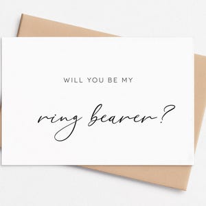 Ring Bearer Proposal Card, Will You Be My Ring Bearer, Wedding Card ...
