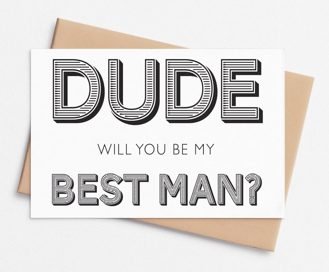 Best Man Proposal Card, Groomsman Proposal, Will You Be My Best Man ...