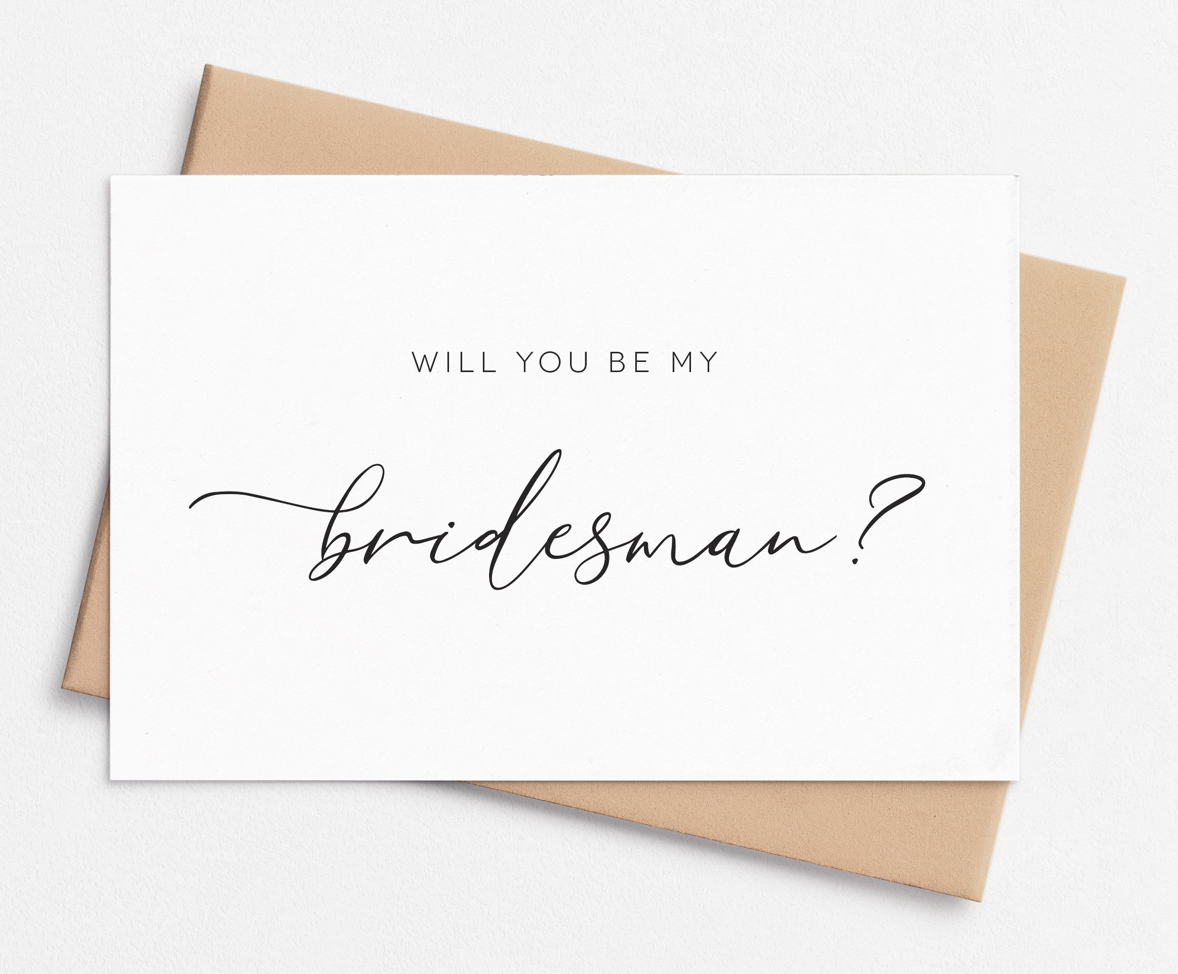 Bridesman Proposal Card, Will You Be My Bridesman, Card for Bridesman ...