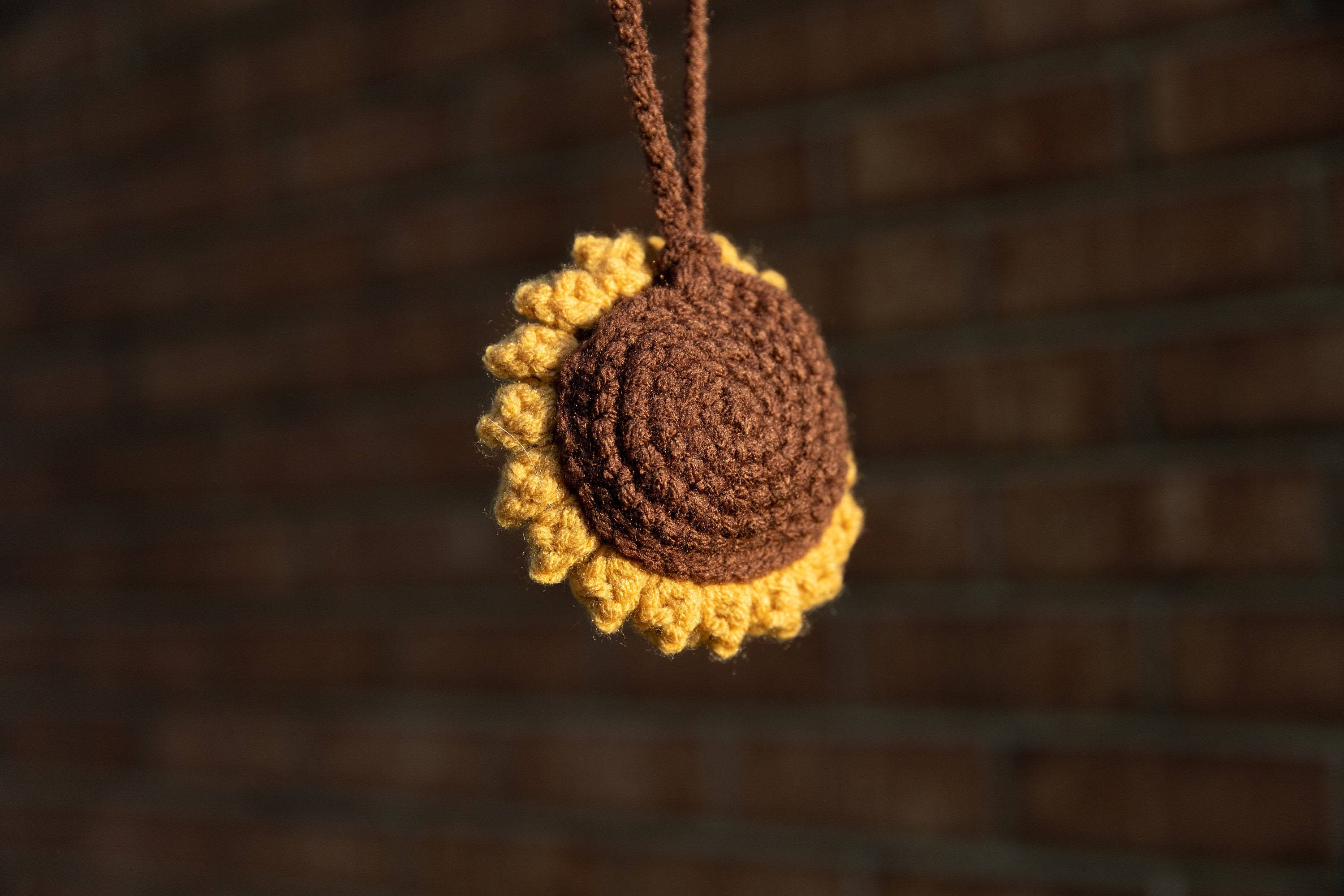 Handmade Sunflower Crochet AirPod Case, Bag Charm, Sunflower Pouch ...
