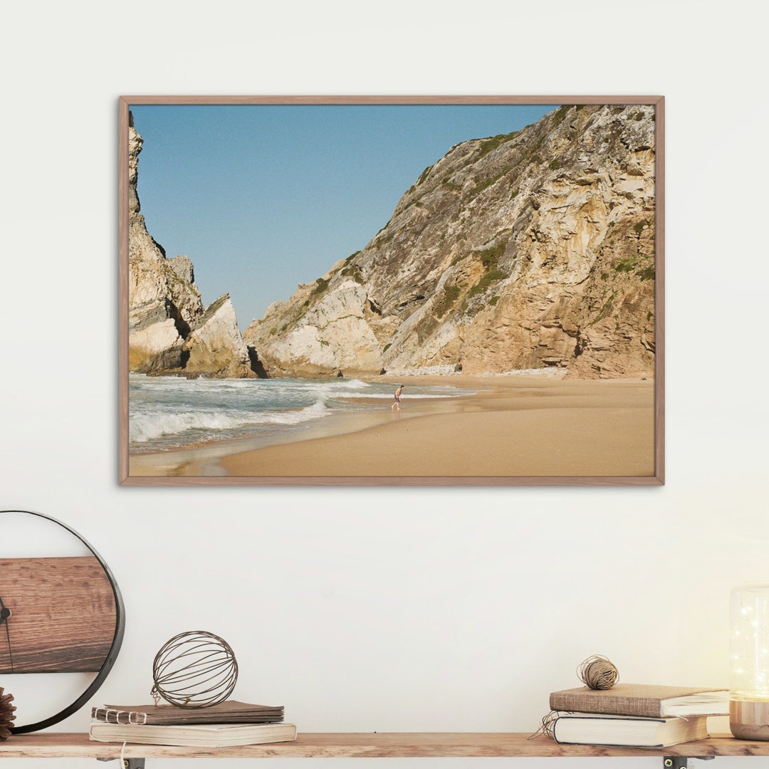 Beach Digital Art Print | Sintra, Portugal Analog Print Poster ...