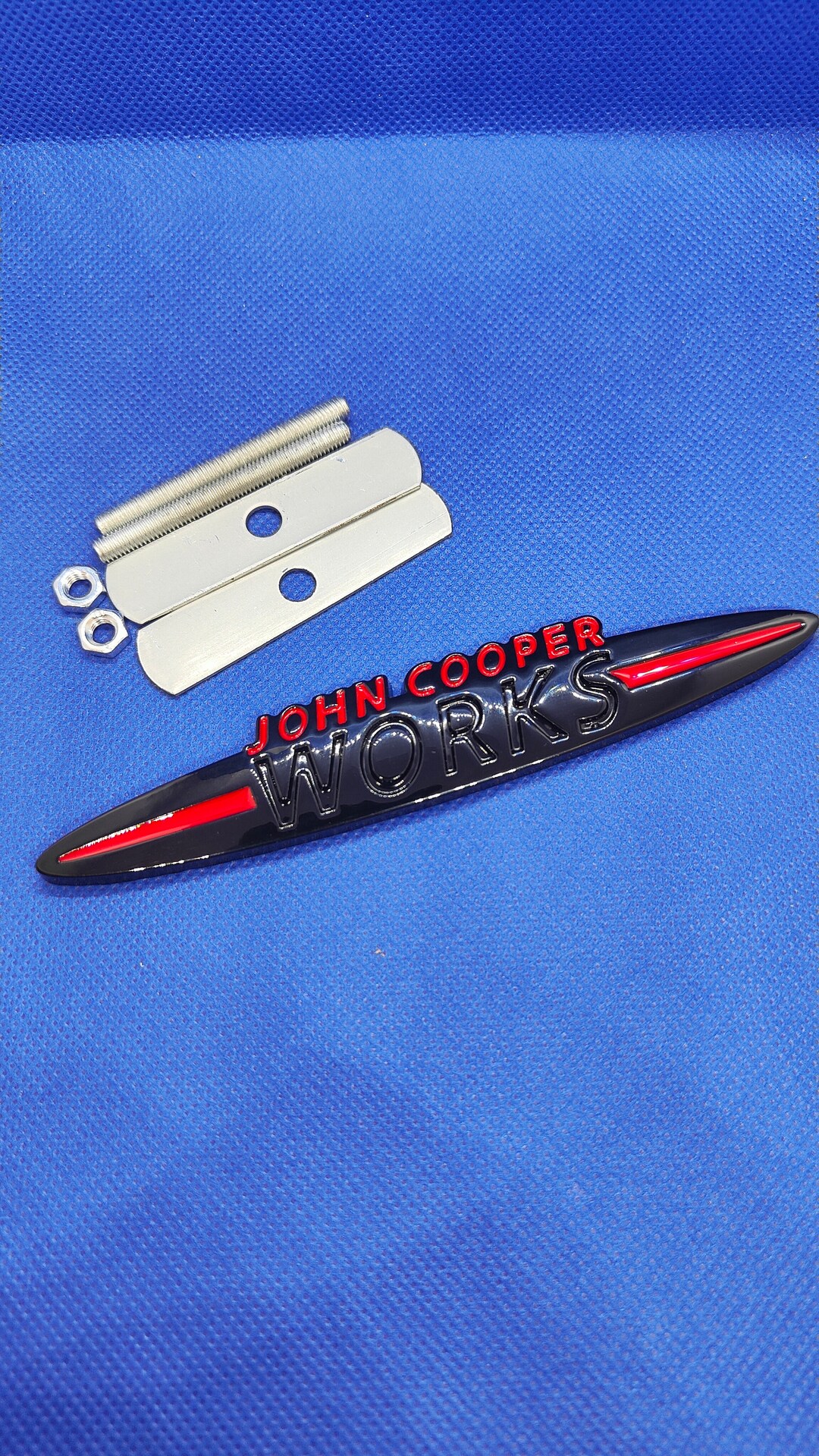 MINI JCW John Cooper Works Emblem Badge Logo Black Grille - Etsy