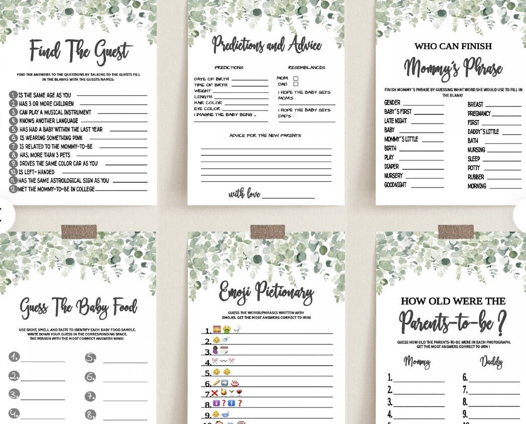 Paquete imprimible de baby shower - Etsy México