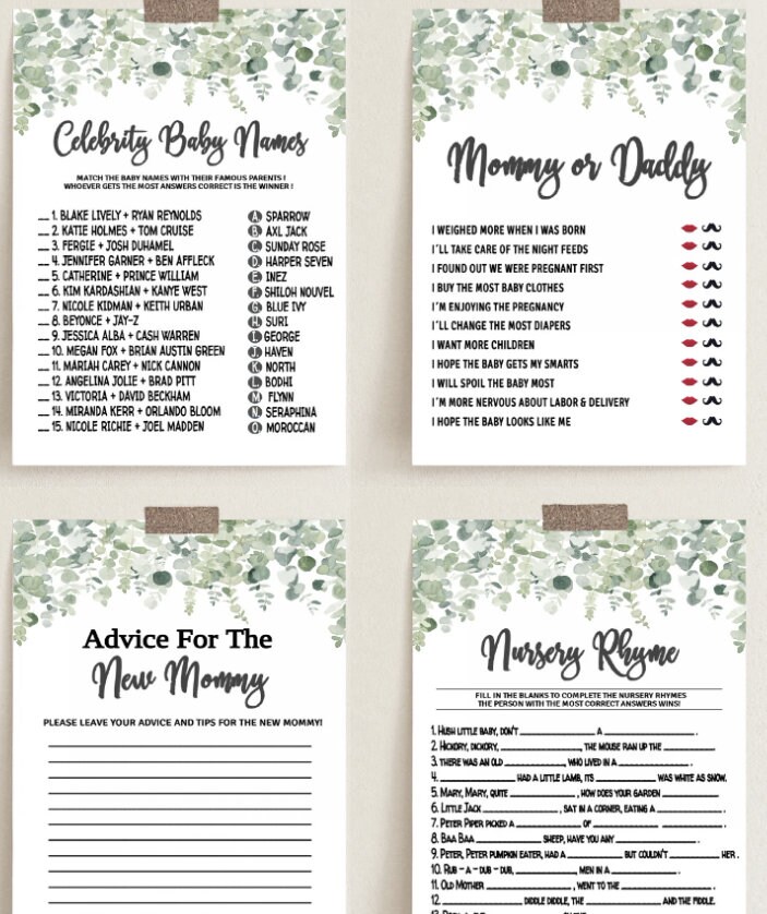 Paquete imprimible de baby shower - Etsy México