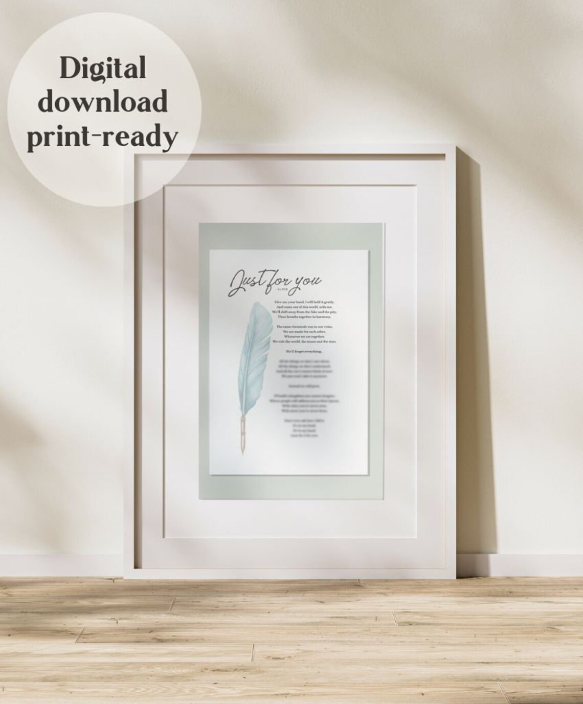 Just for You Poem Original Poem Love Poetry Love Declaration Girlfriend ...