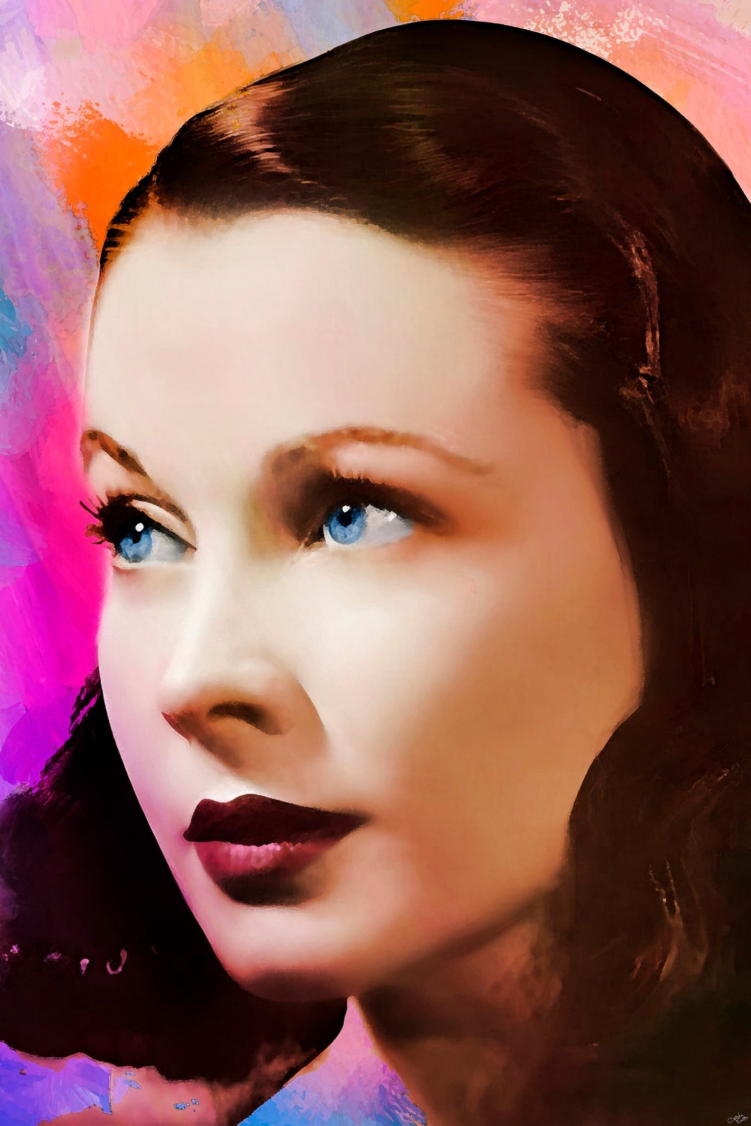 VIVIEN LEIGH Watercolor Portrait Poster. Hollywood Movie Star - Etsy