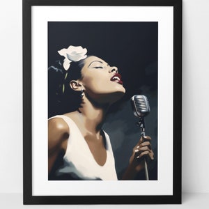 Billie Holiday Original Wall Art Illustration Print Poster. 1940s ...