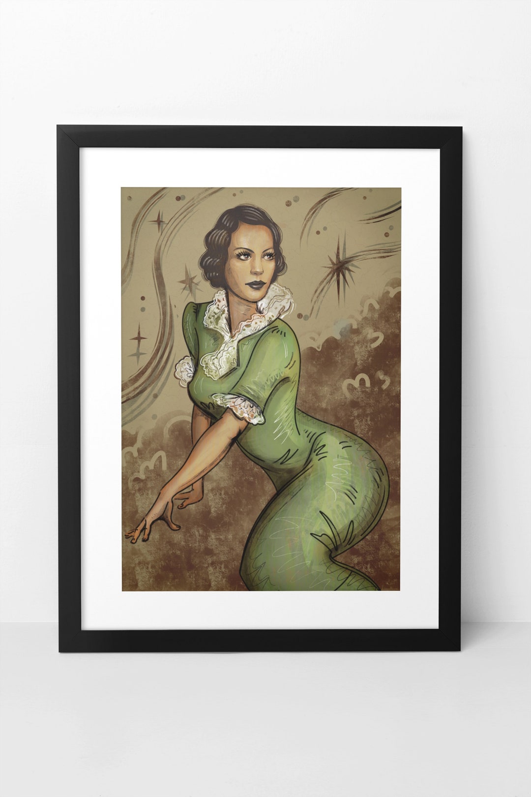 Fredi Washington Original Art Illustration Art Print. 1920s 1930s ...