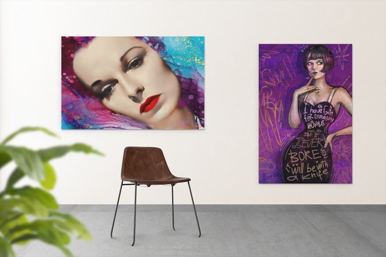 Colorful Flapper Lulu Fan Art © Wall Print Poster. Pandora's Box Star ...