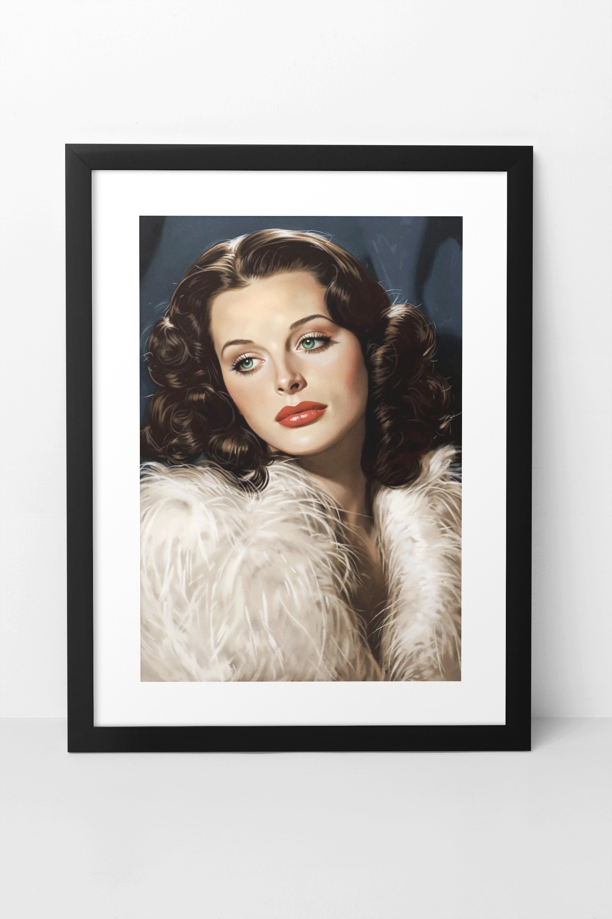 Hedy Lamarr Original Wall Art Illustration Print. 1930s & 1940s ...
